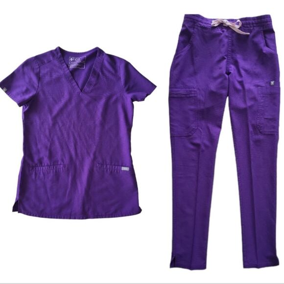 Figs | Pants & Jumpsuits | Figs Digital Grape Casma Top Tola Bottom ...